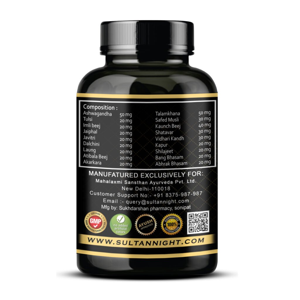 Sultan Nights Shilajit Capsule | Ayurvedic Man Power, Stamina ...