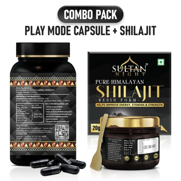 Play Mode Capsule + Shilajit Combo | Energy & Focus Booster